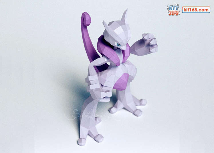 Pokemon Mega Mewtwo X polygon - Kit168 - Shop Đồ Chơi Mô Hình Giấy ...