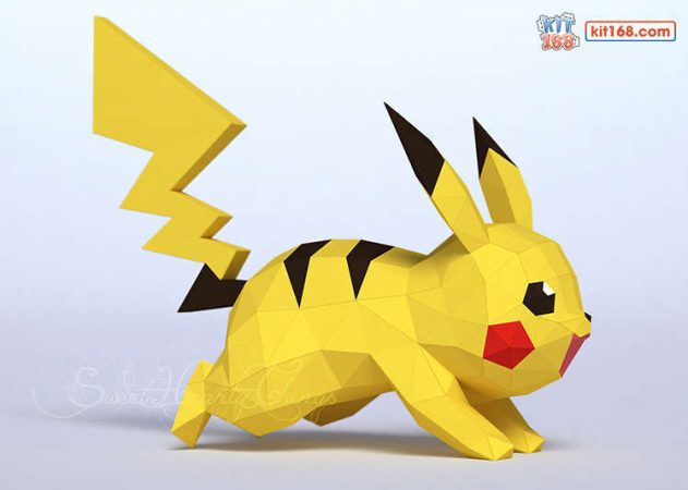 Pokemon Pikachu Polygon ver 1 - Kit168 - Shop Đồ Chơi Mô Hình Giấy ...