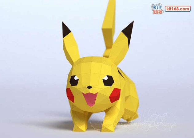 Pokemon Pikachu Polygon ver 1 - Kit168 - Shop Đồ Chơi Mô Hình Giấy ...