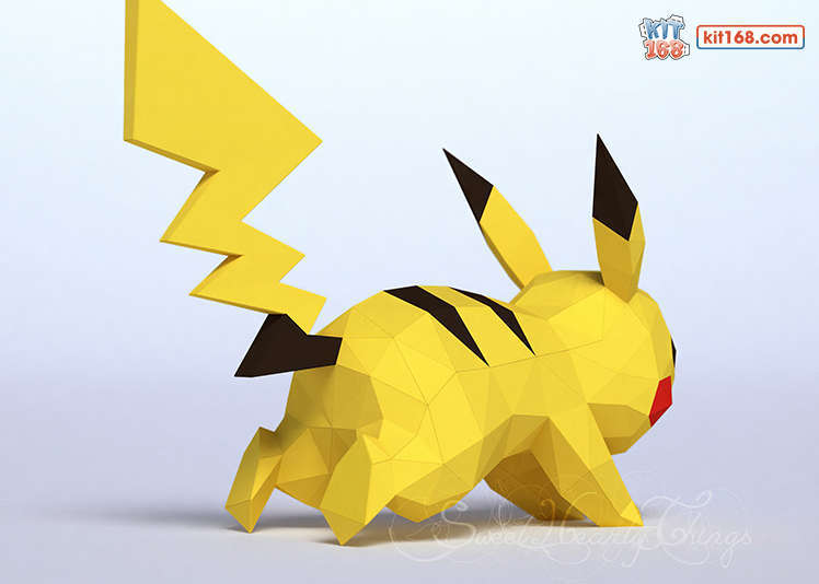 Pokemon Pikachu Polygon ver 1 - Kit168 - Shop Đồ Chơi Mô Hình Giấy ...