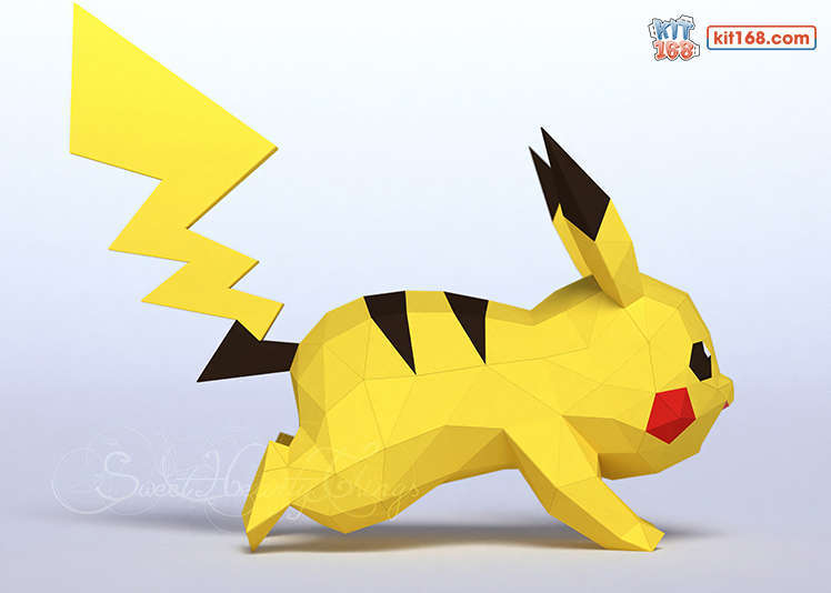 Pokemon Pikachu Polygon ver 1 - Kit168 - Shop Đồ Chơi Mô Hình Giấy ...