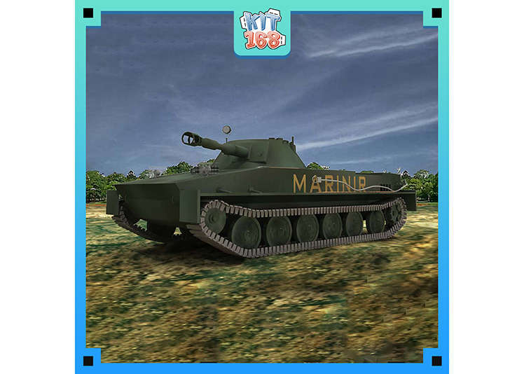 PT-76 Light Tank (1:35) - Kit168 - Shop Đồ Chơi Mô Hình Giấy Papercraft Toy